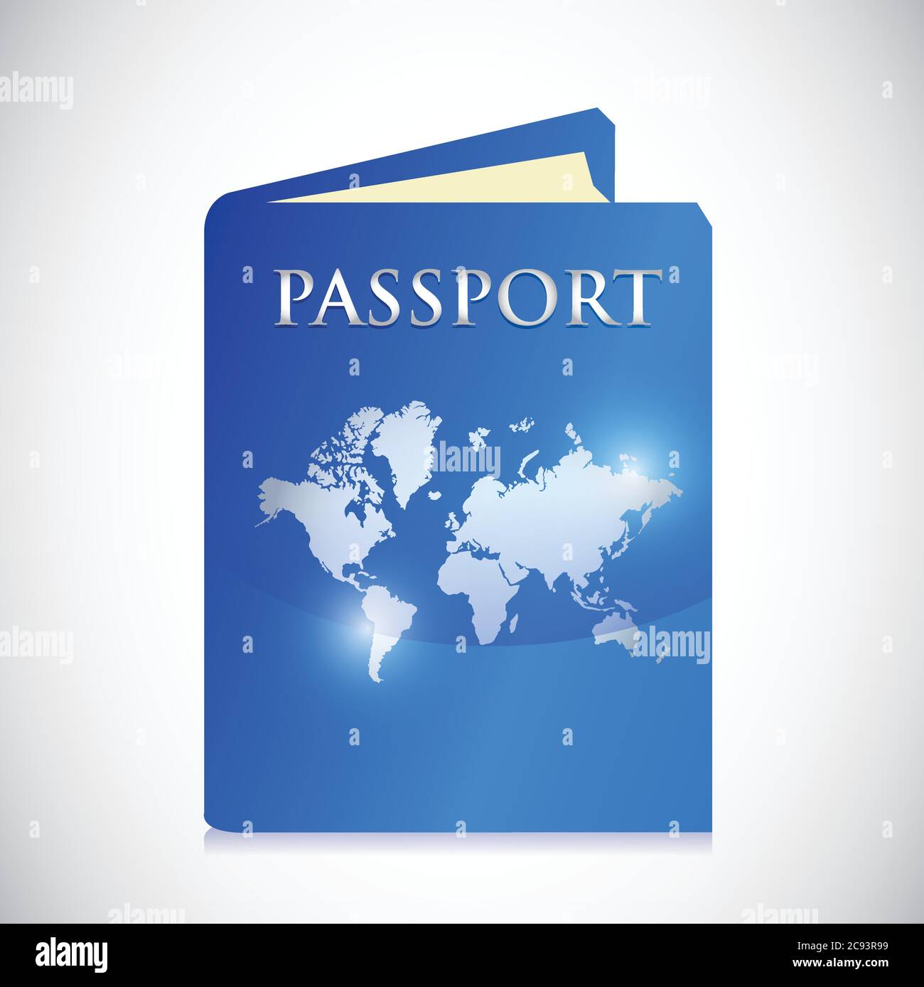 Passport world map illustration design over white Stock Vector Image ...