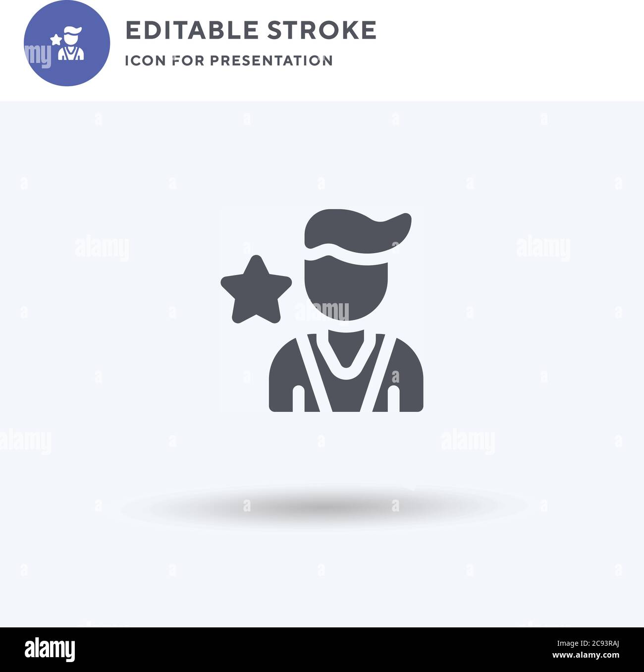 Rockstar icon vector, filled flat sign, solid pictogram isolated on ...