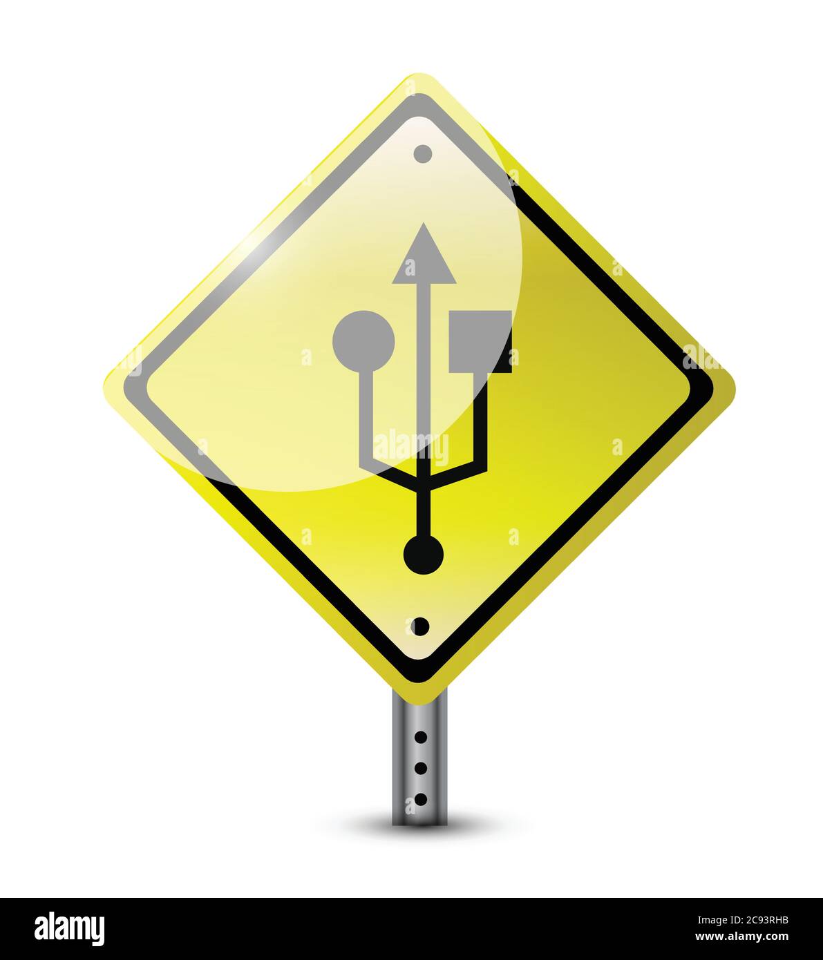 Usb signpost illustration design over a white background Stock Vector ...