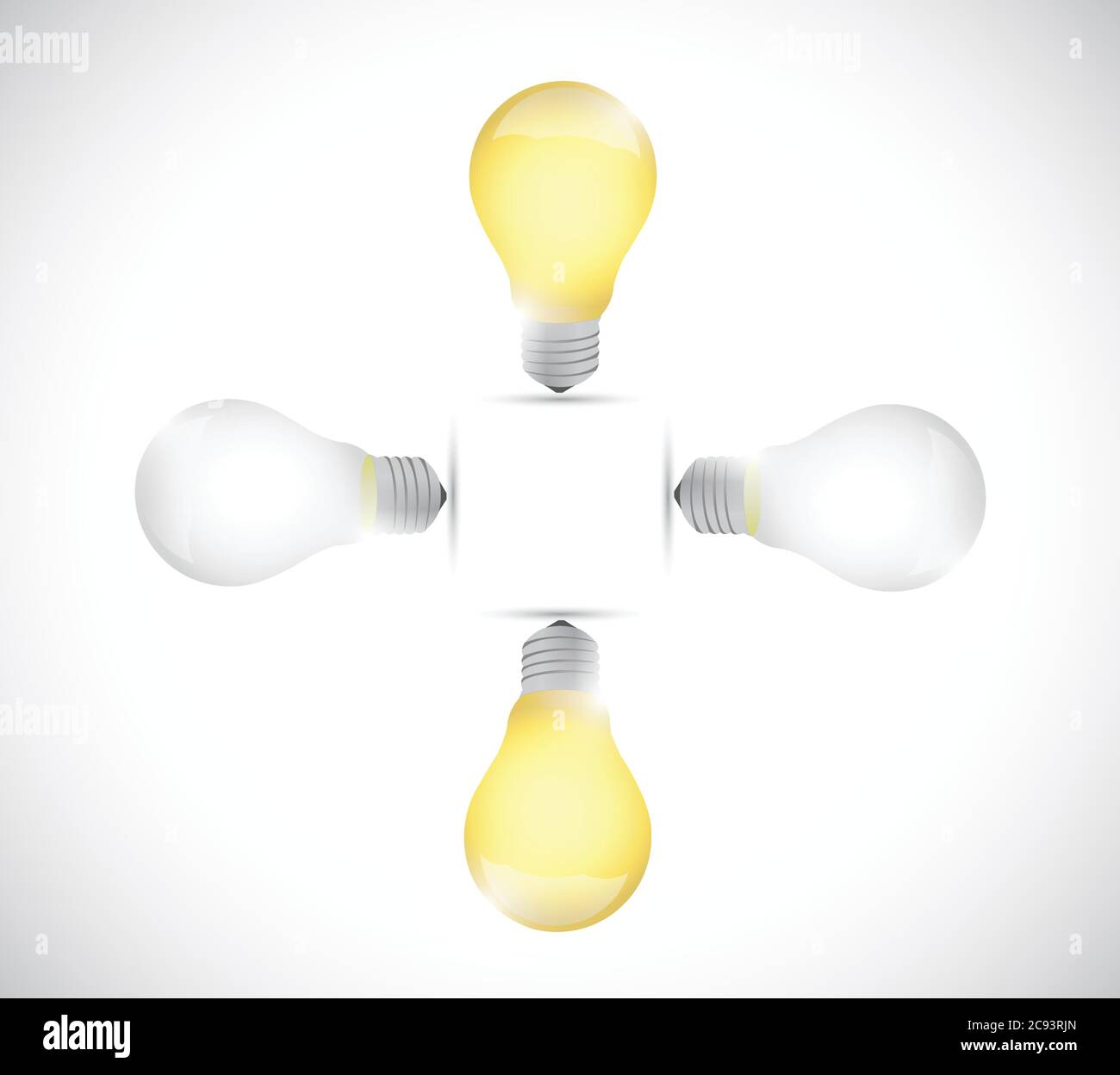 Light bulb off and on. illustration design over a white background ...