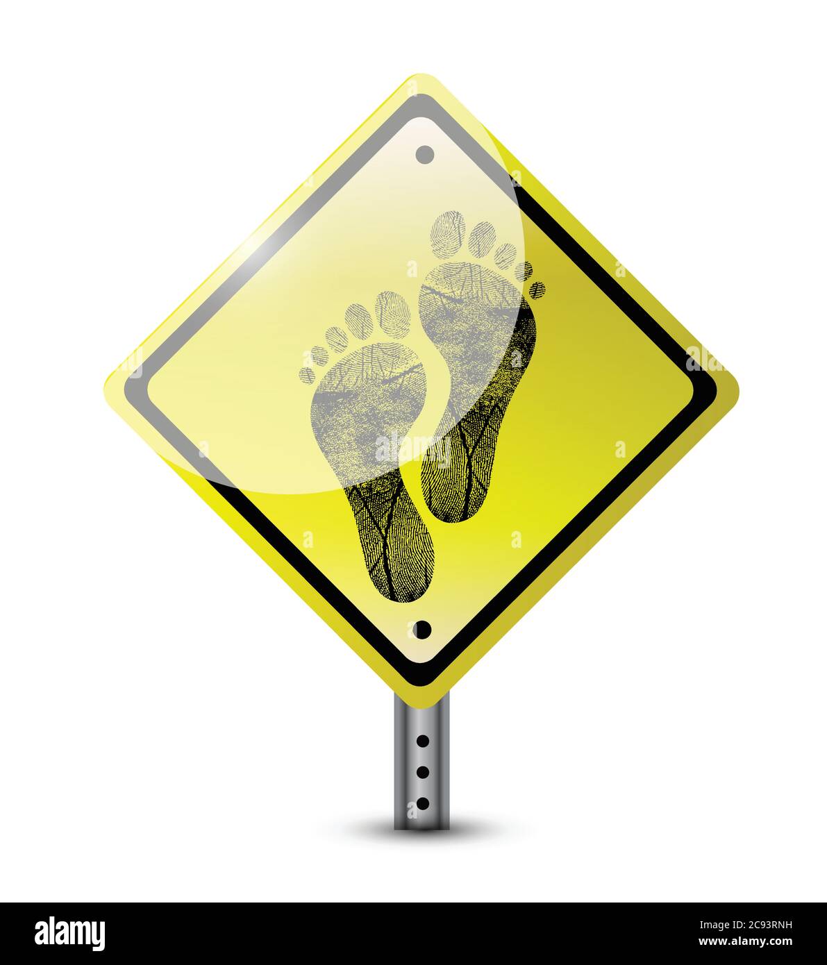 Feet street sign illustration design over a white background Stock ...