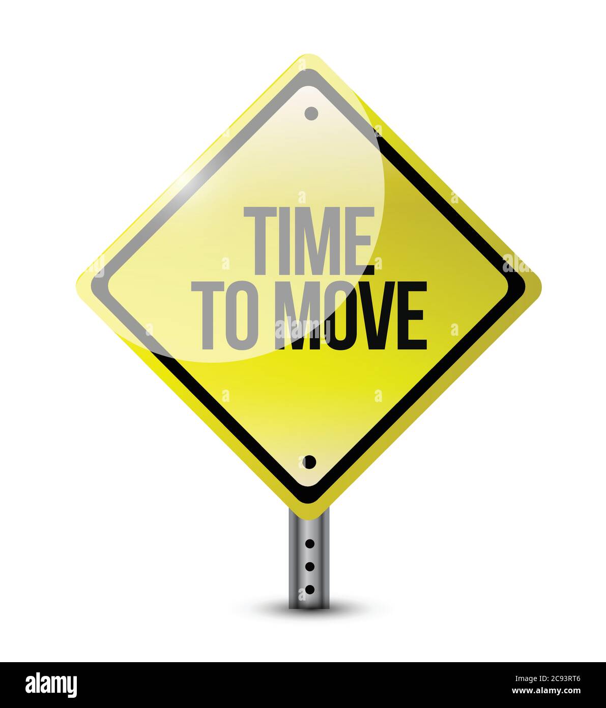 Time to move signpost illustration design over a white background Stock ...