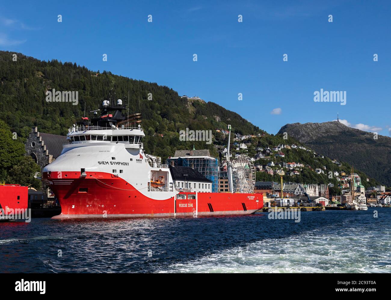 PSV offshore platform supply vessel Siem Symphony, berthed at ...