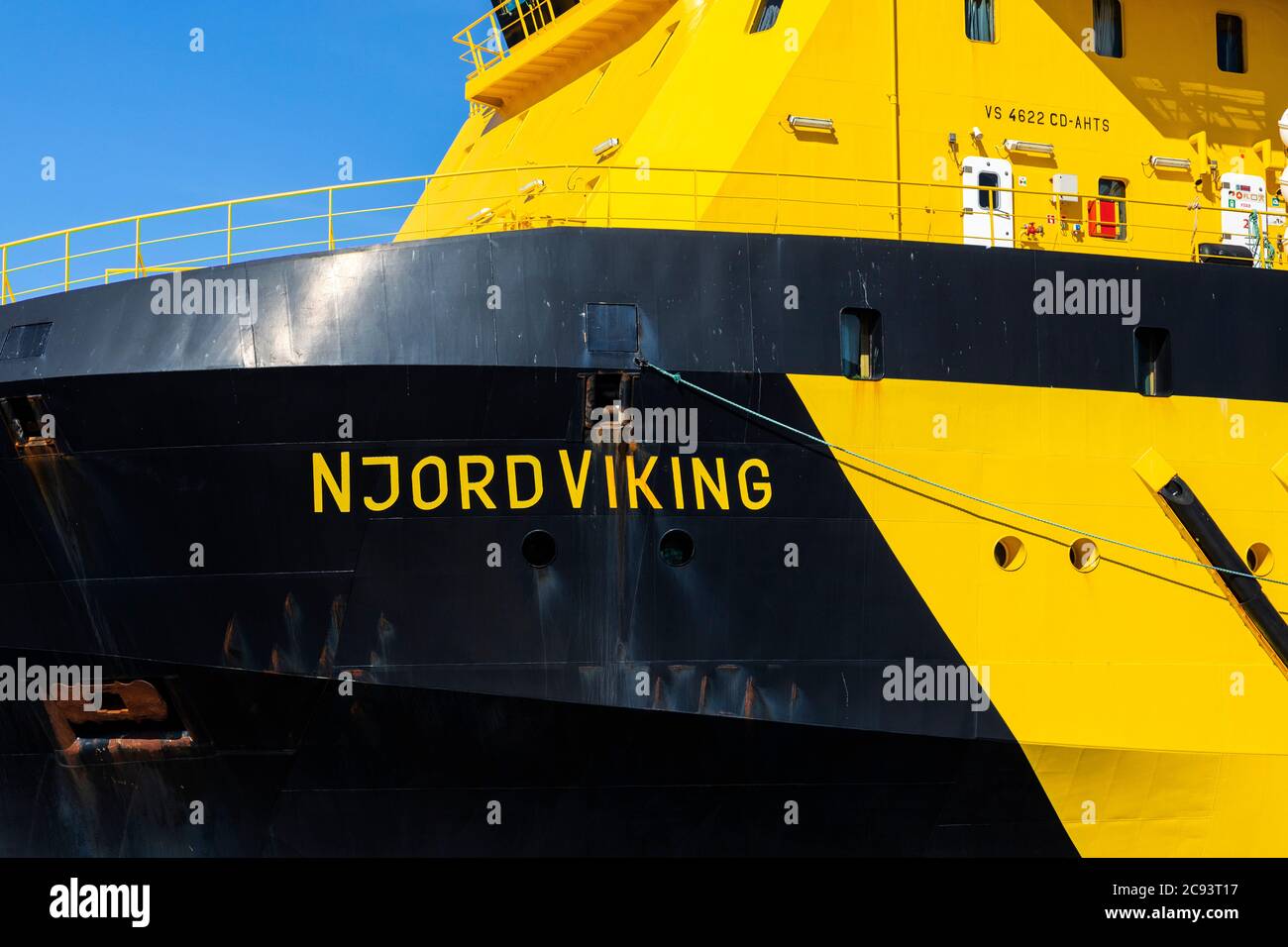 Offshore supply AHTS vessel Njord Viking at Skoltegrunnskaien quay, in ...