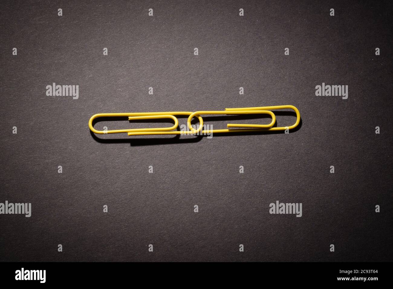 Paper clips on blank document Stock Photo - Alamy