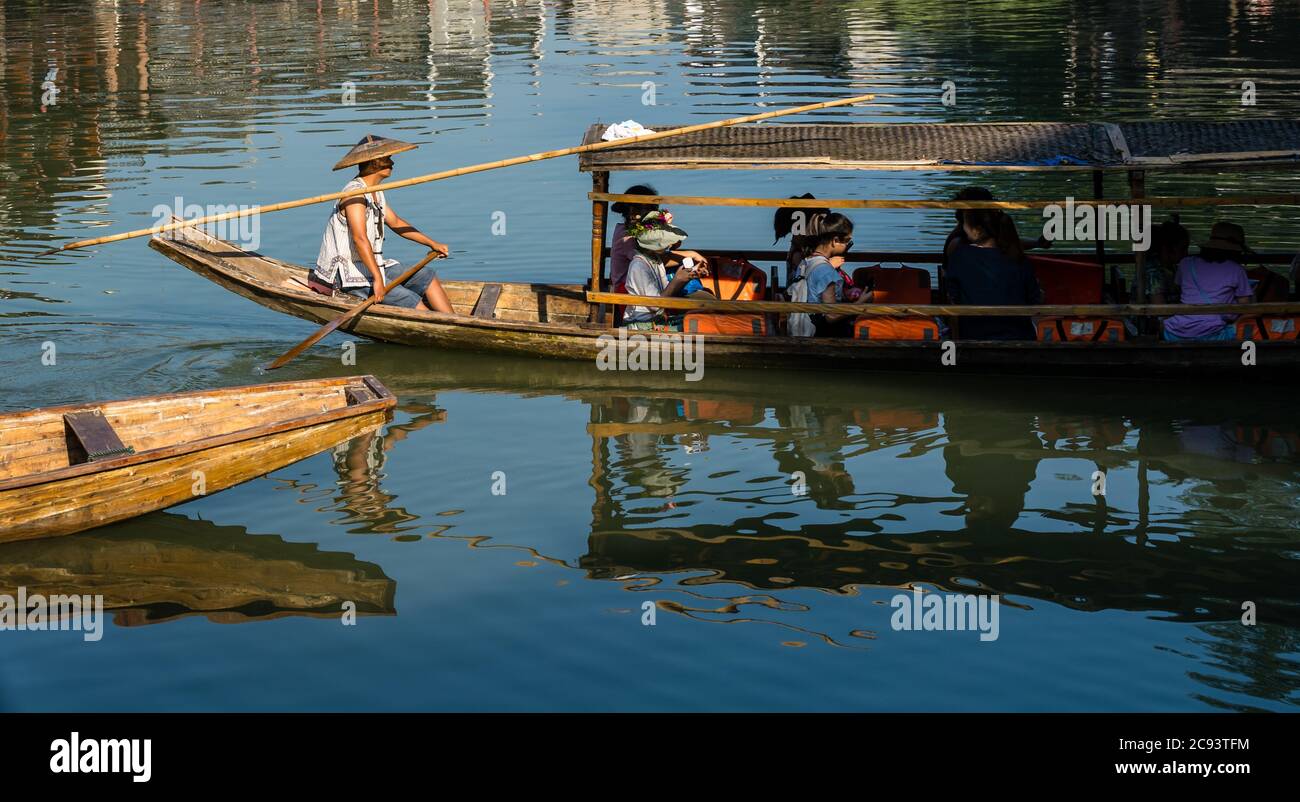 Feng Huang, China - August 2019 : Chinese man wearing traditional ...