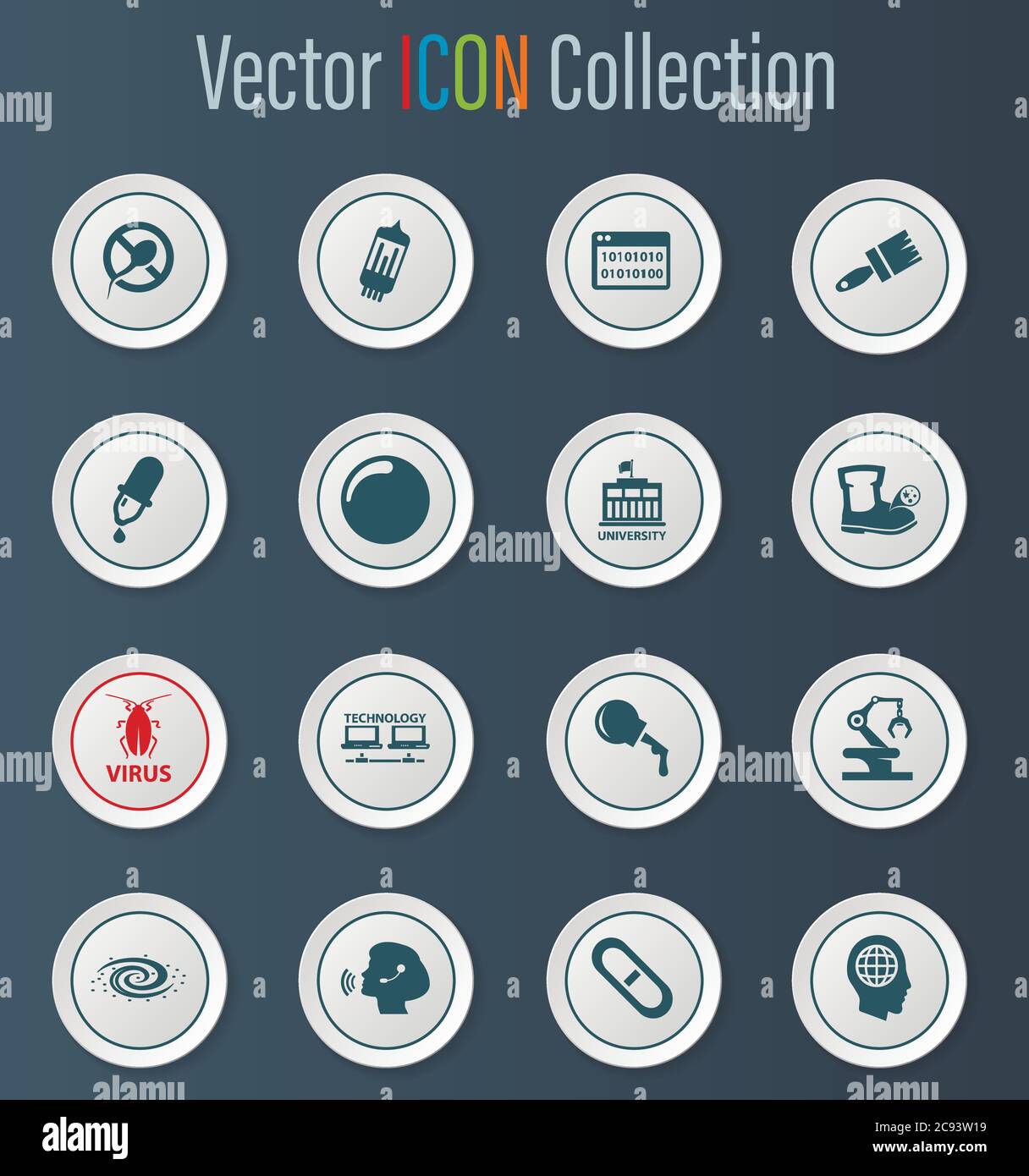 Science icons set Stock Vector Image & Art - Alamy