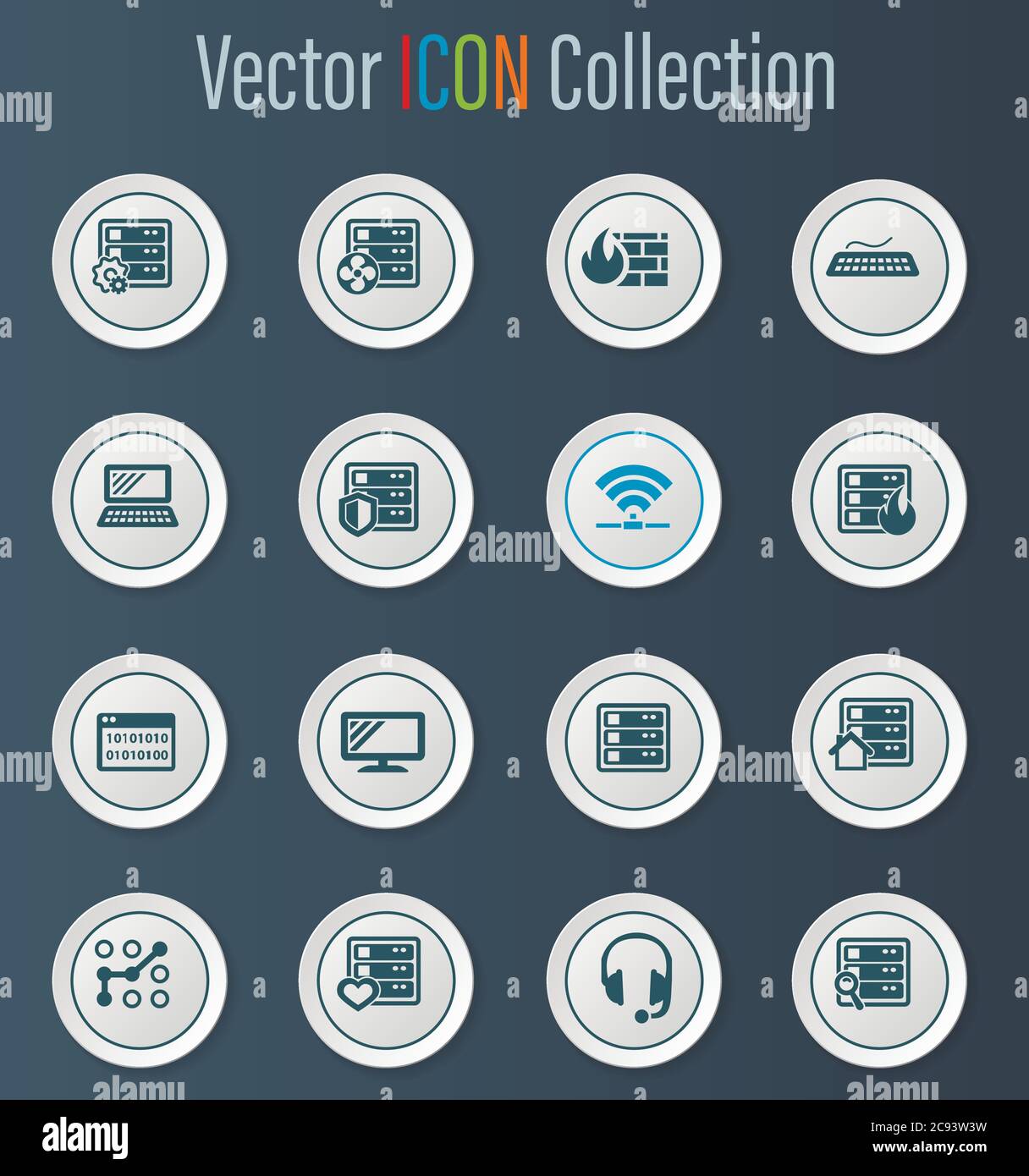 Server icon set Stock Vector Image & Art - Alamy