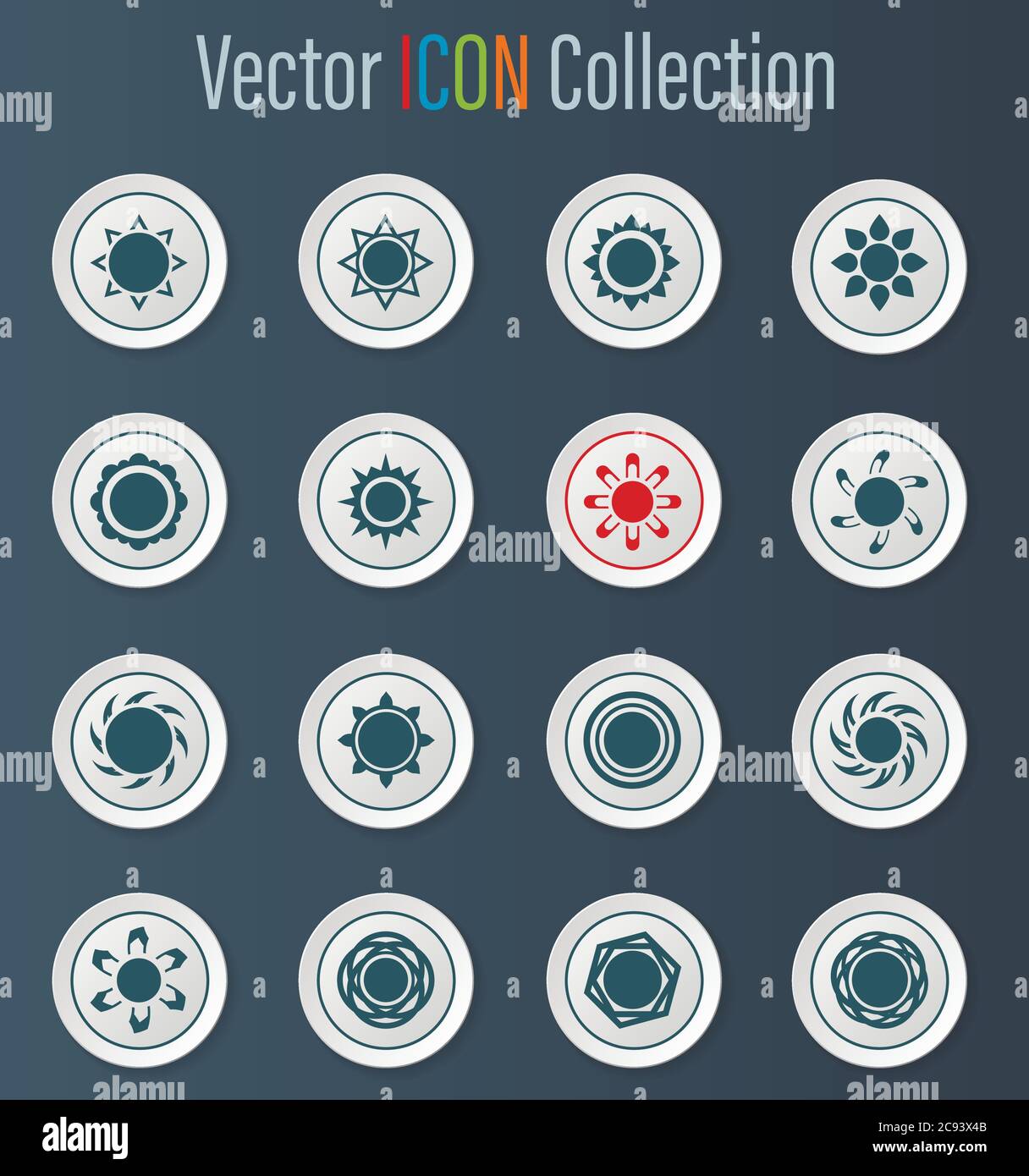 Set of sun icons Stock Vector Image & Art - Alamy