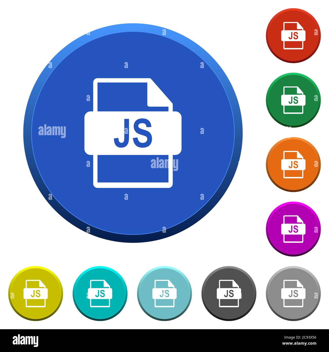 JS file format round color beveled buttons with smooth surfaces and ...