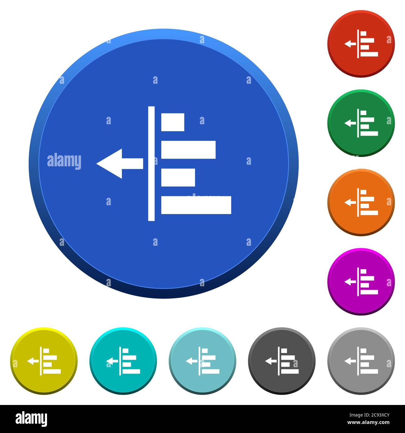 Decrease left indentation of content round color beveled buttons with ...
