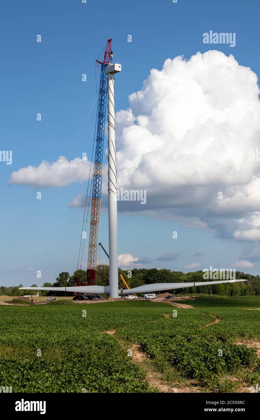 Wind Turbine, under construction, by James D Coppinger/Dembinsky Photo ...