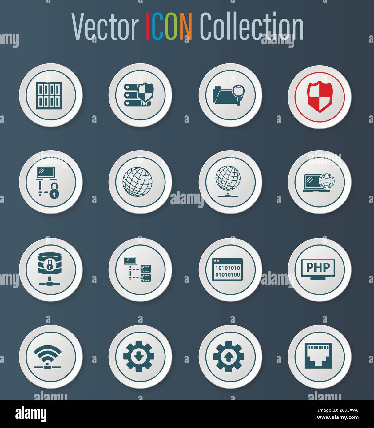 Internet, server, network icons set Stock Vector Image & Art - Alamy