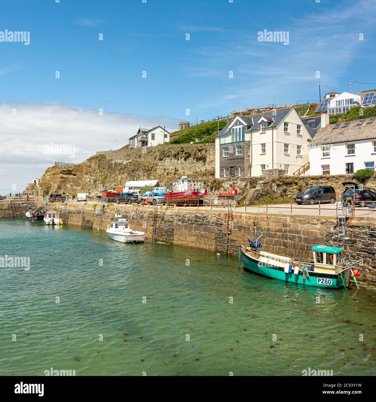 Part of Portreath Harbour, Cornwall, UK Stock Photo - Alamy