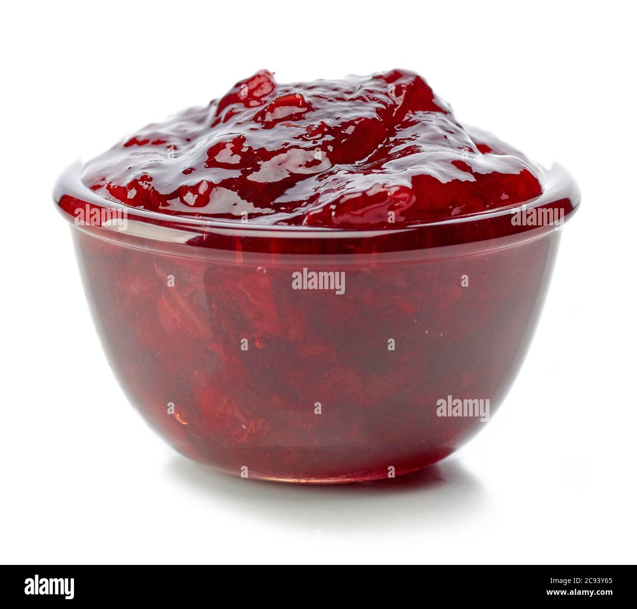 bowl of cherry jam isolated on white background Stock Photo - Alamy