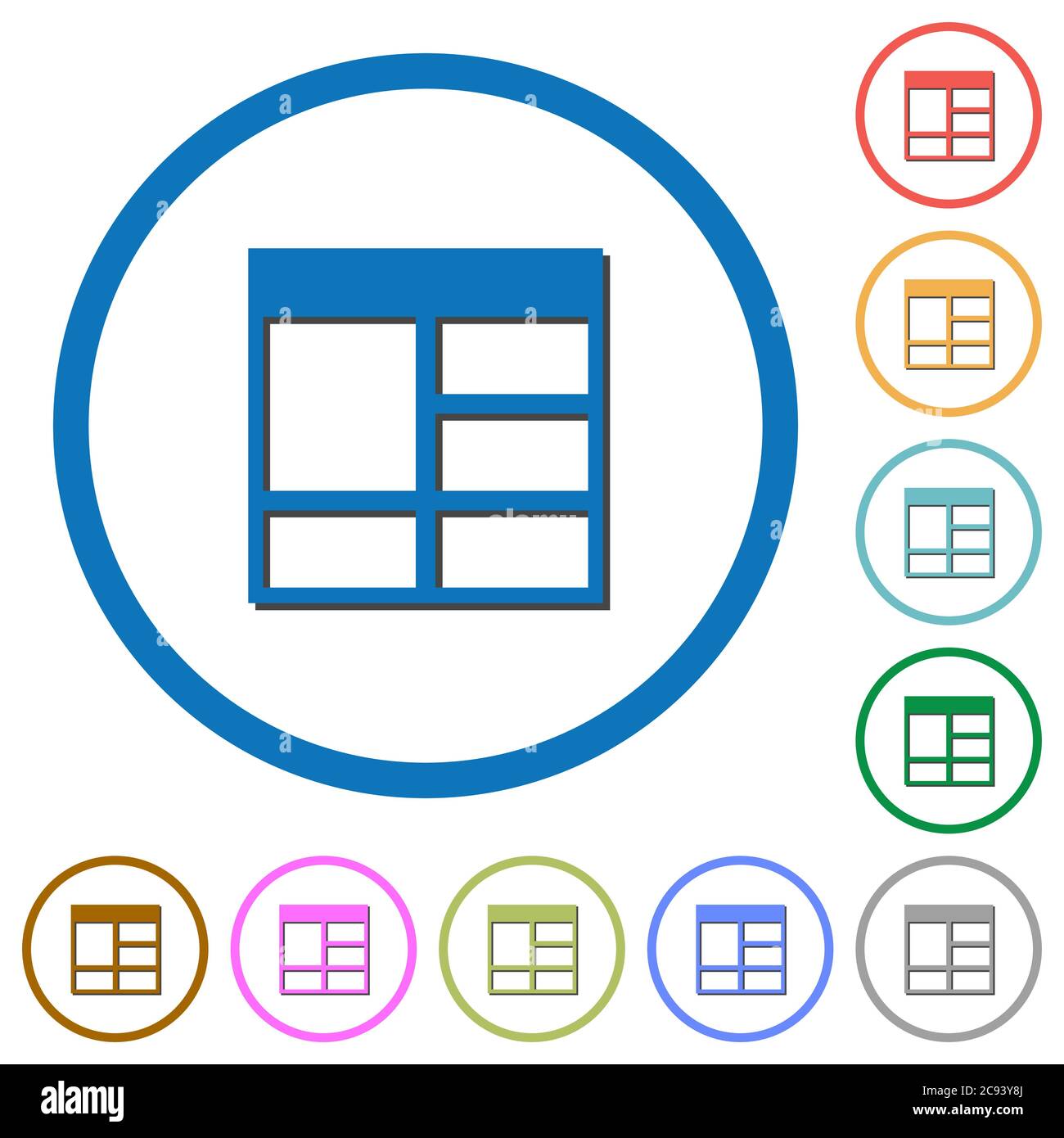 Table rows and columns Cut Out Stock Images & Pictures - Alamy