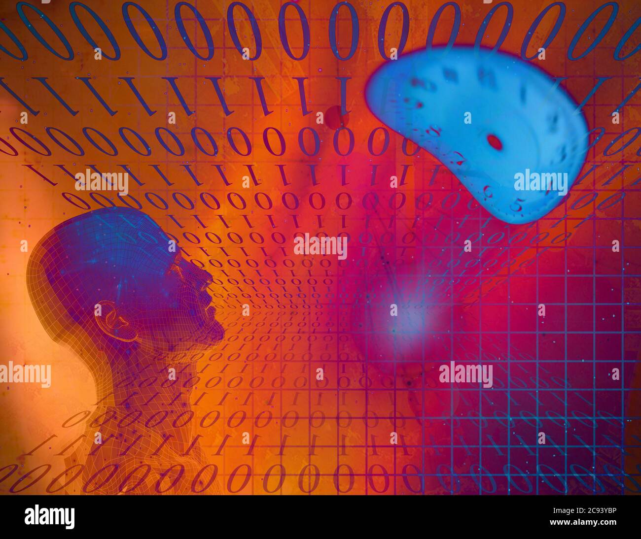 Binary code clock hi-res stock photography and images - Alamy
