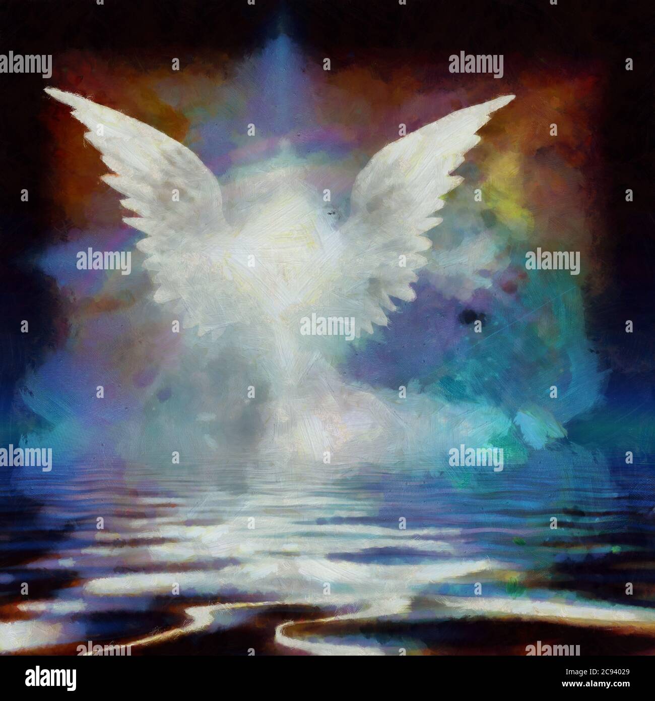 Wings over water Stock Photo - Alamy