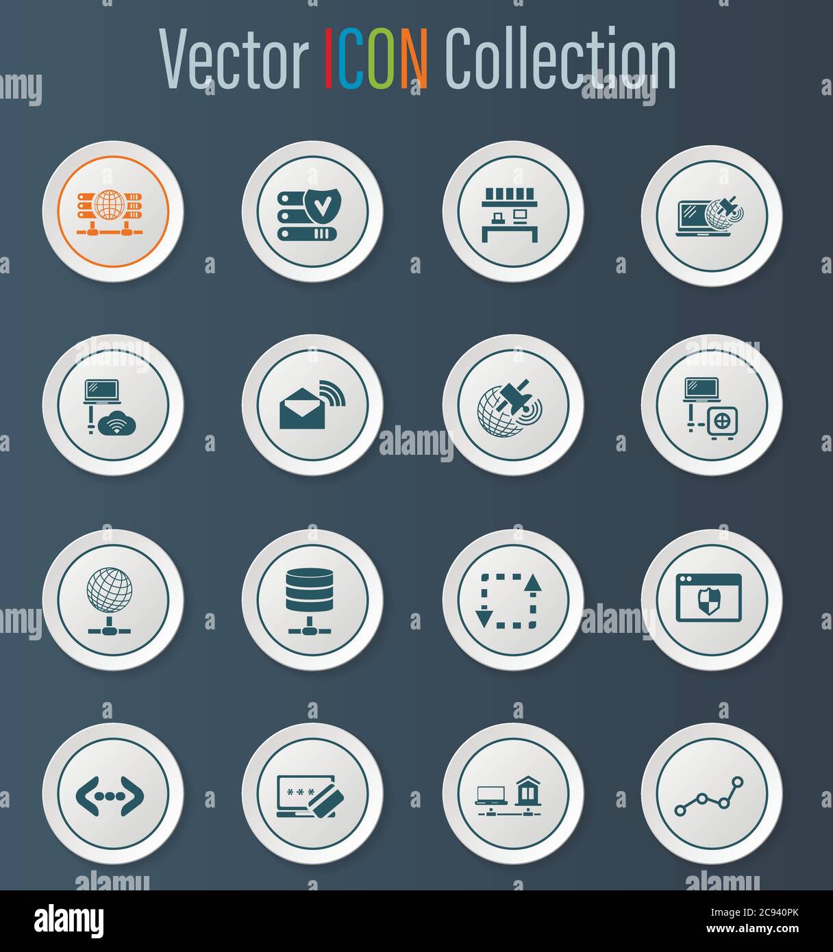 Database network icons Stock Vector Images - Alamy