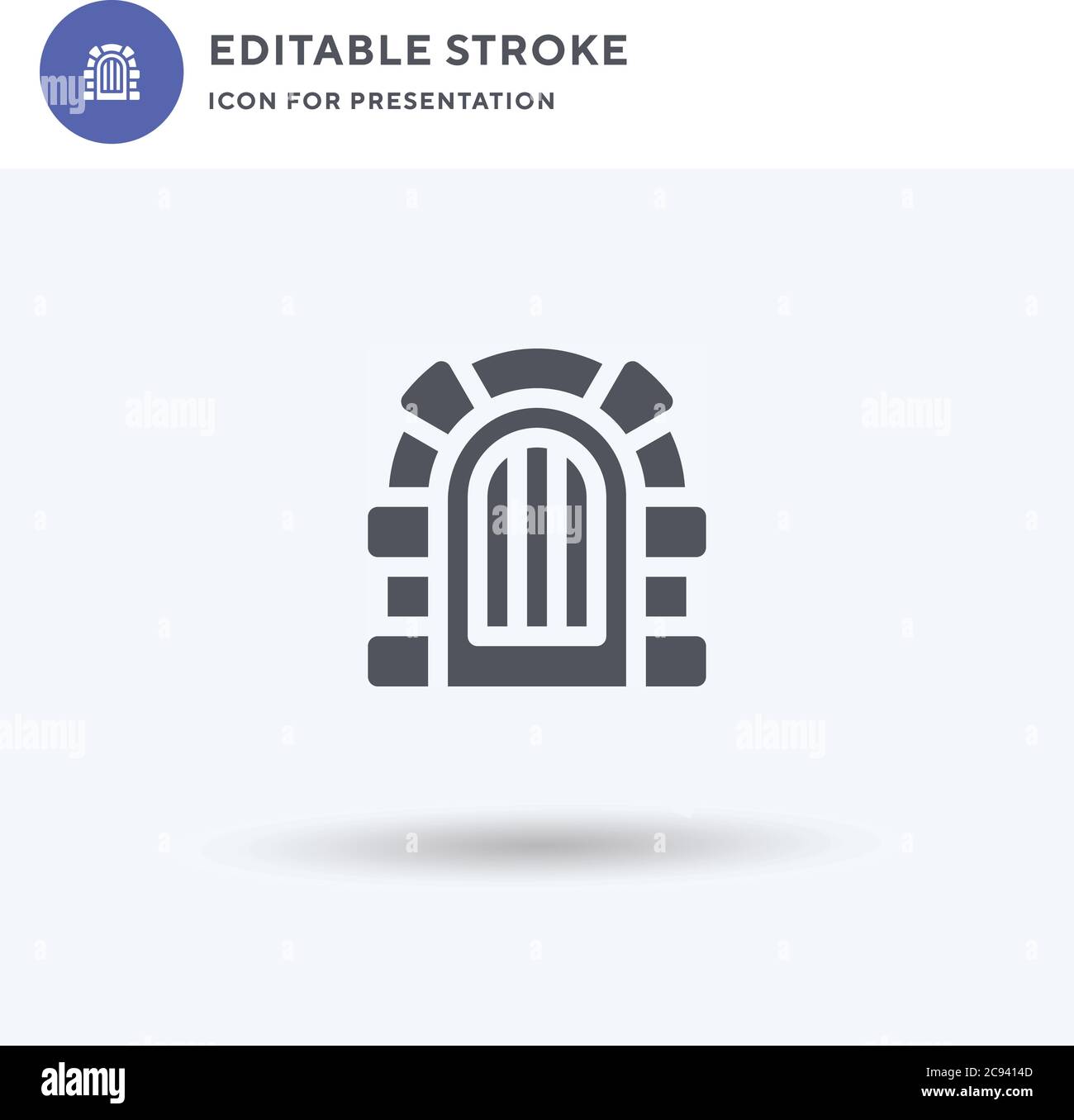 Door icon vector, filled flat sign, solid pictogram isolated on white ...