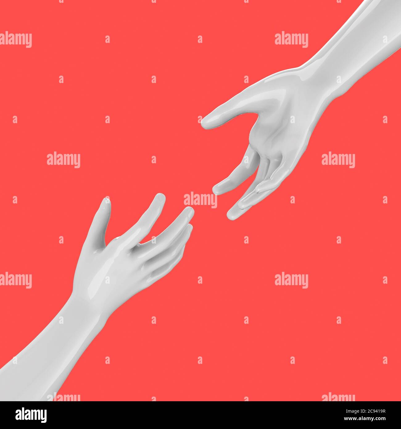 Helping hand illustration hi-res stock photography and images - Alamy