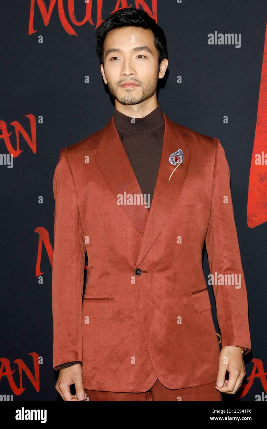 LOS ANGELES - MAR 9: Yoson An at the "Mulan" Premiere at the Dolby ...