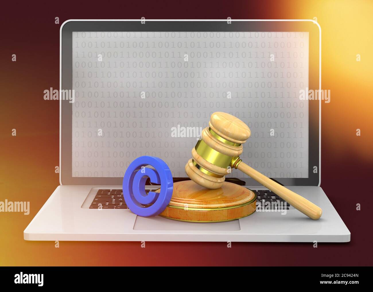 Protect the Copyright - 3D Concept Stock Photo - Alamy