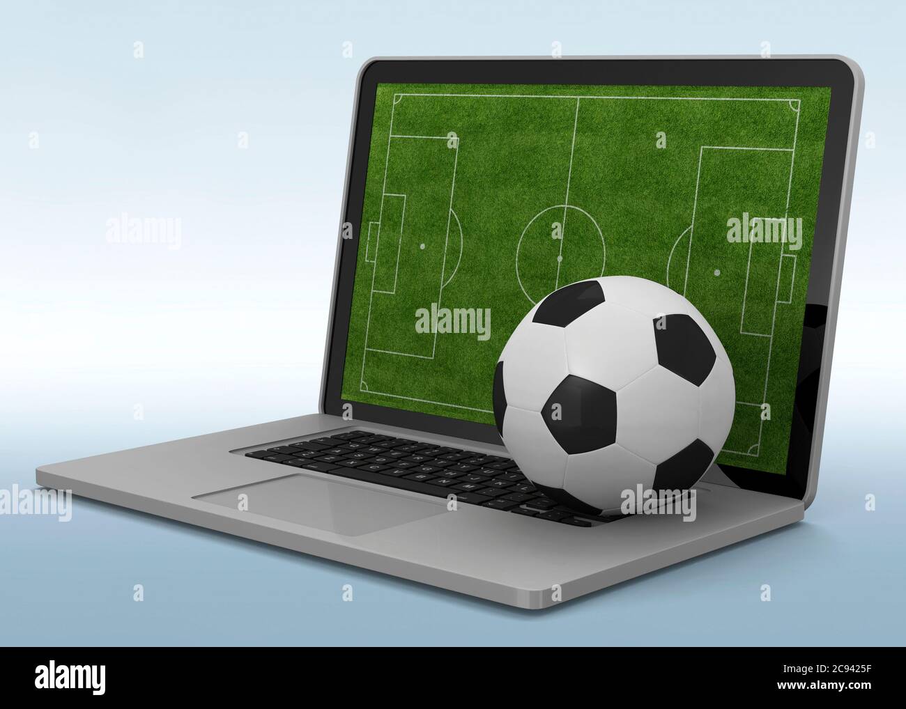 Virtually Playing Soccer - 3D Stock Photo - Alamy