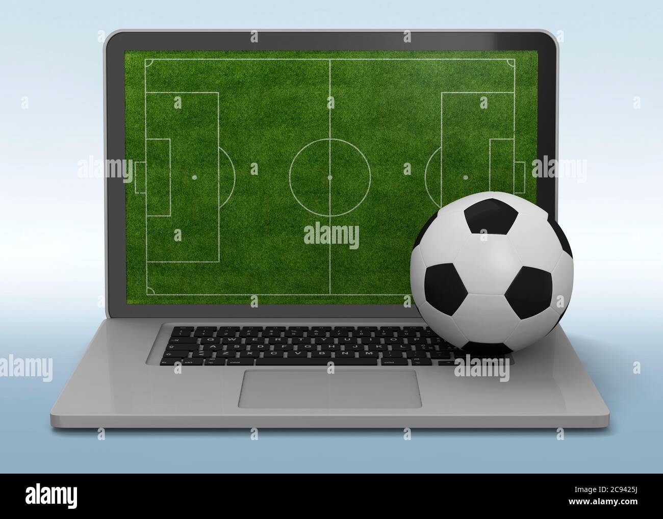 Virtually Playing Soccer - 3D Stock Photo - Alamy