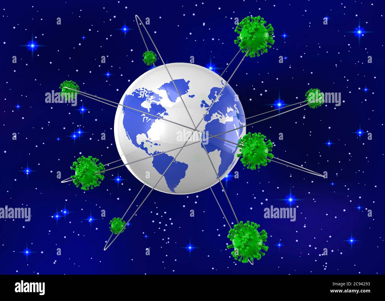Dangerous Virus in the World - 3D Stock Photo - Alamy