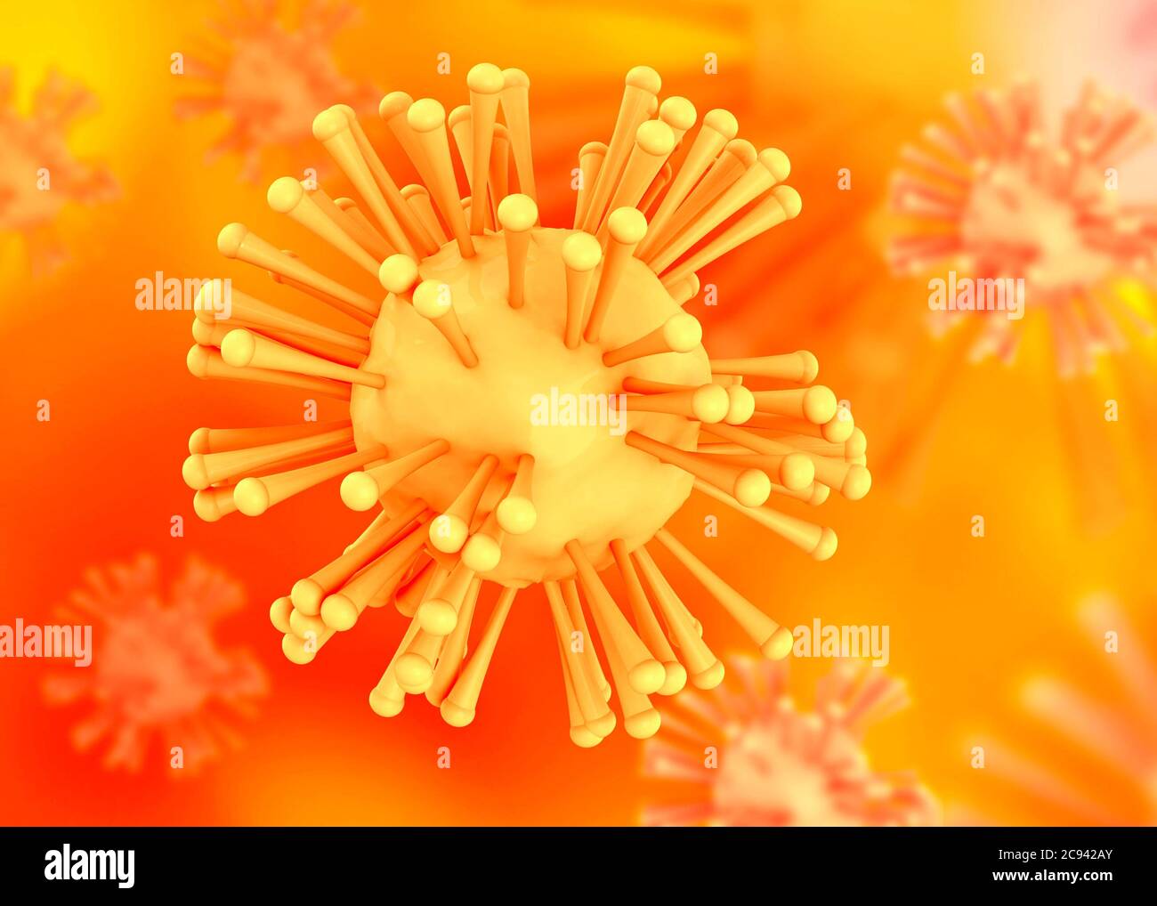 The Danger of Virus infection - 3D Stock Photo - Alamy
