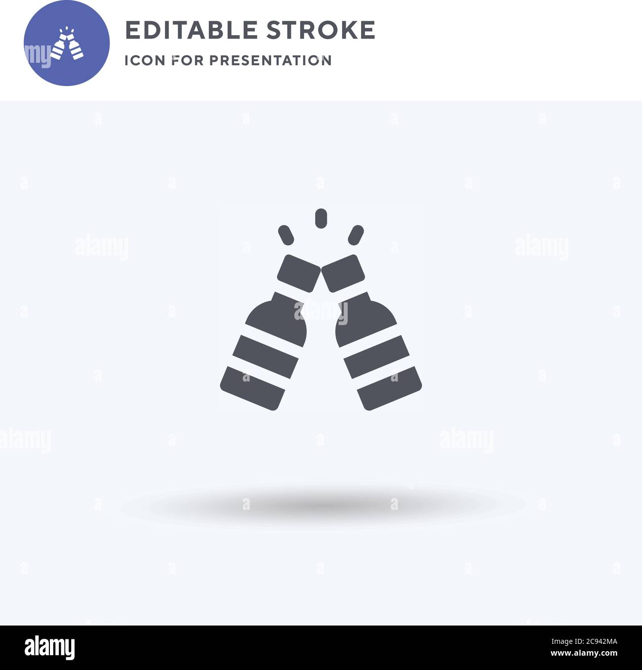 Cheers icon vector, filled flat sign, solid pictogram isolated on white ...