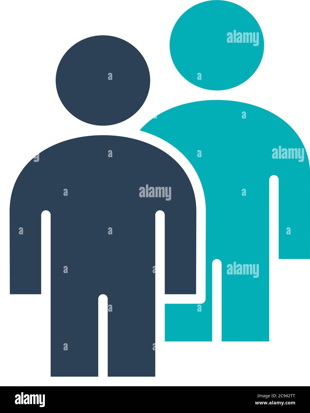 Two user profile colored icon. Couple, mates symbol Stock Vector Image ...