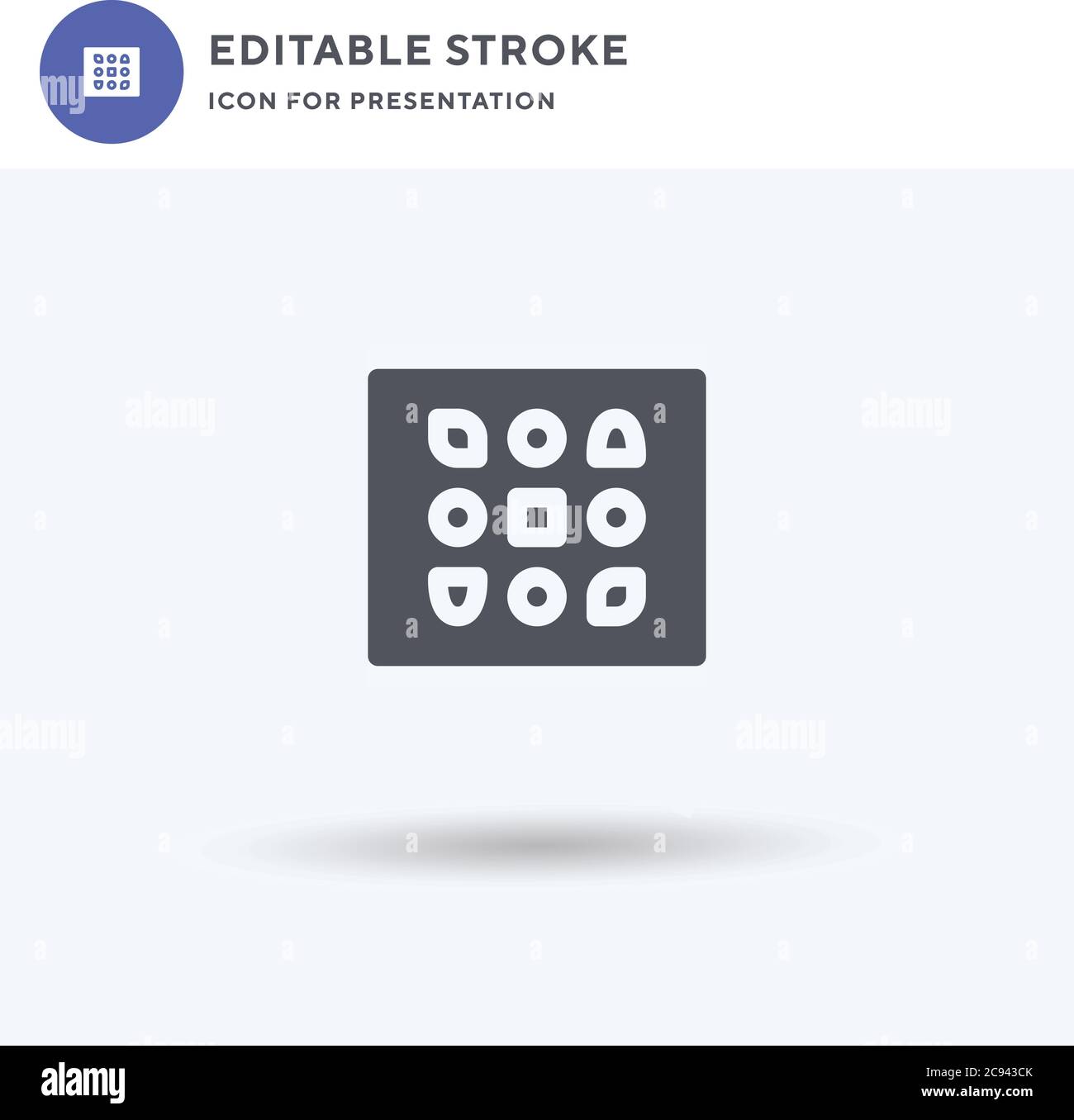 Chocolate Box icon vector, filled flat sign, solid pictogram isolated ...