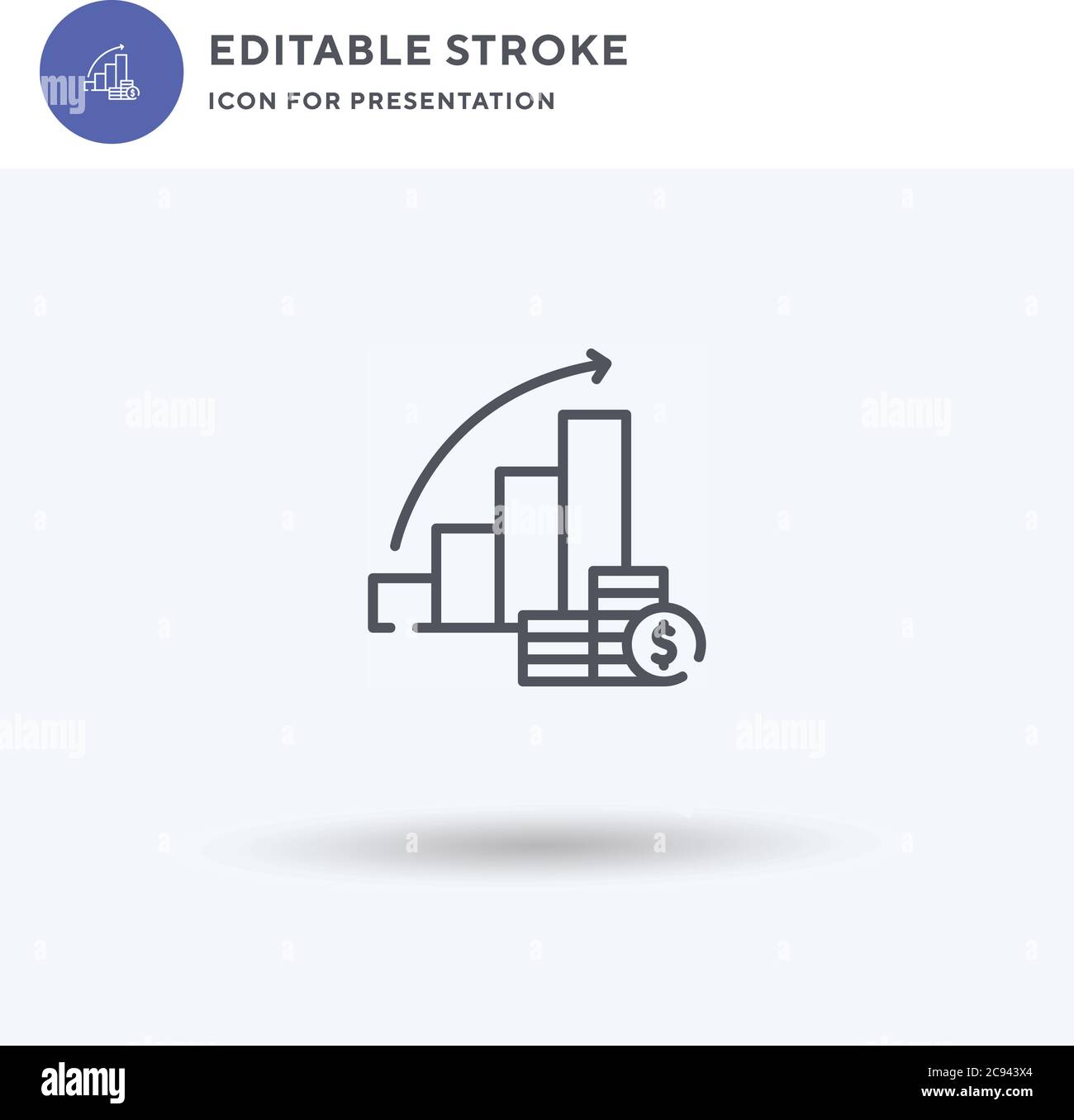 Investment icon vector, filled flat sign, solid pictogram isolated on ...