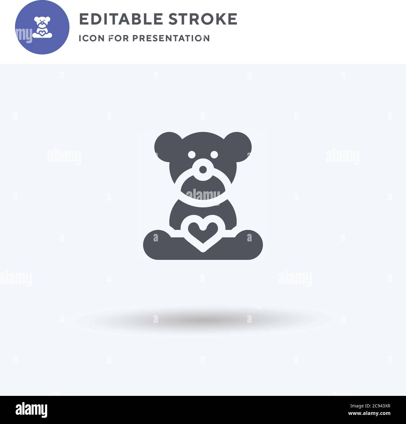 Teddy icon vector, filled flat sign, solid pictogram isolated on white ...