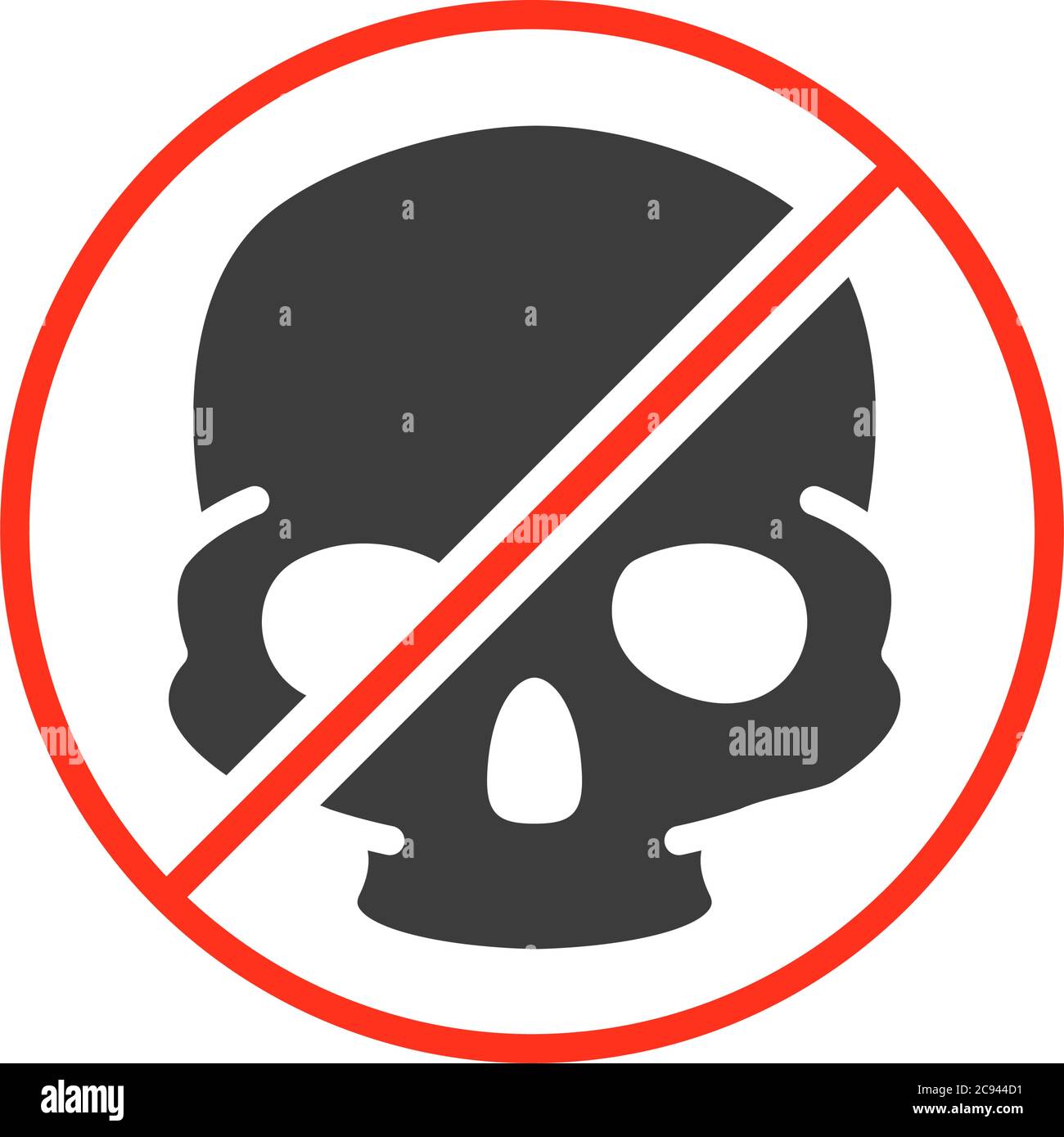 Skull cross bone stop sign hi-res stock photography and images - Alamy