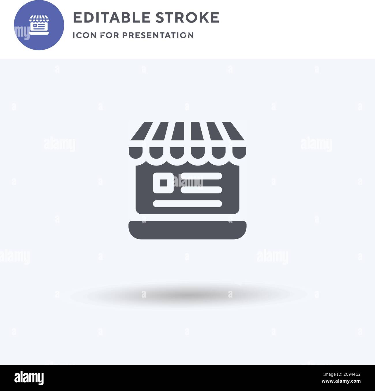 Shop icon vector, filled flat sign, solid pictogram isolated on white ...