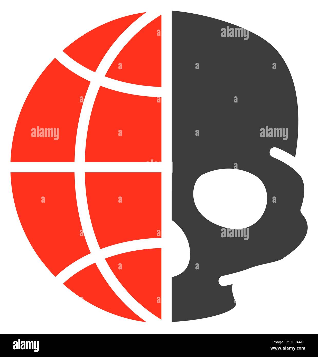 Human skull with planet colored icon. Day of the Dead, Skull World Day ...