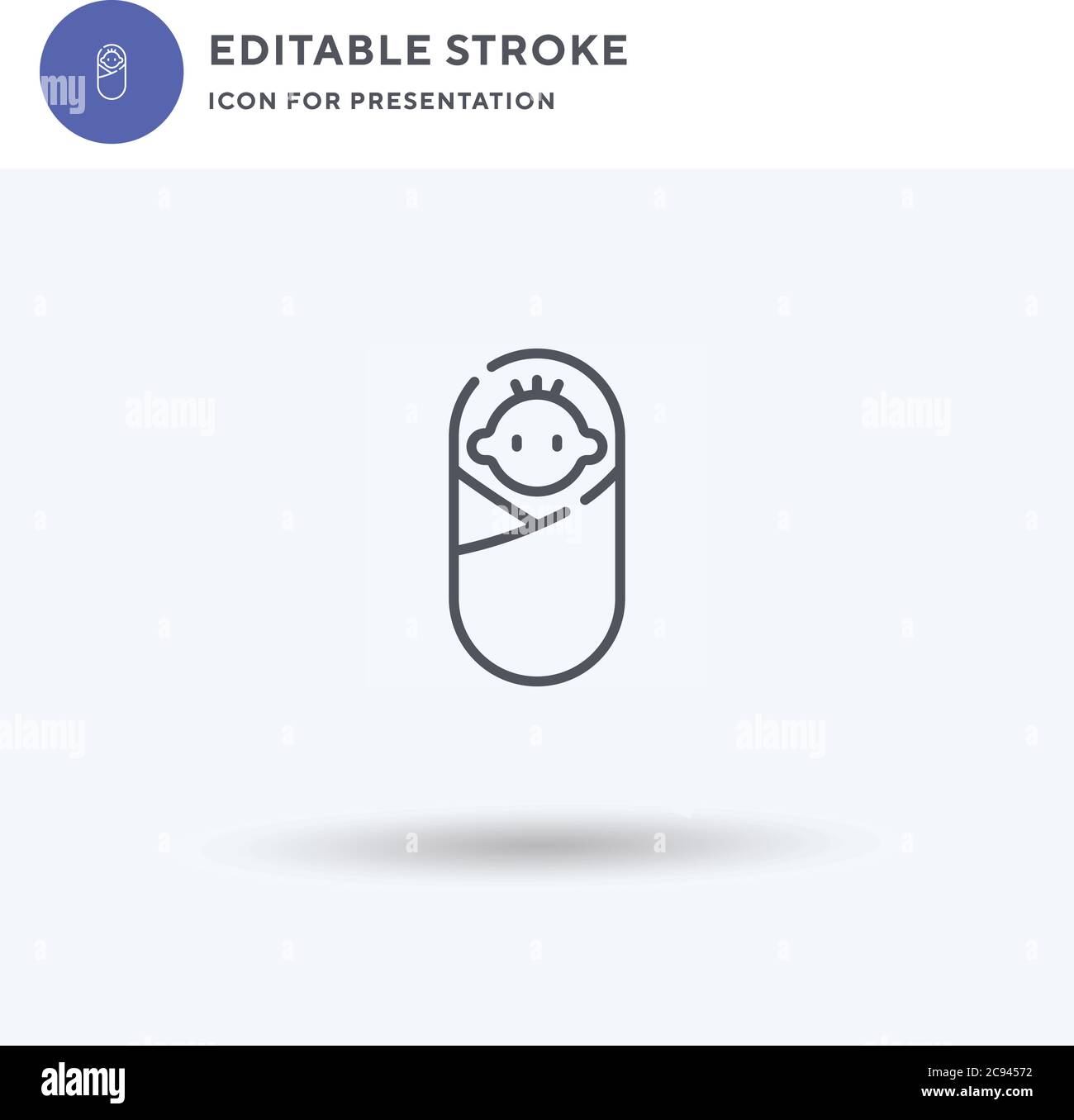 Baby Born icon vector, filled flat sign, solid pictogram isolated on ...