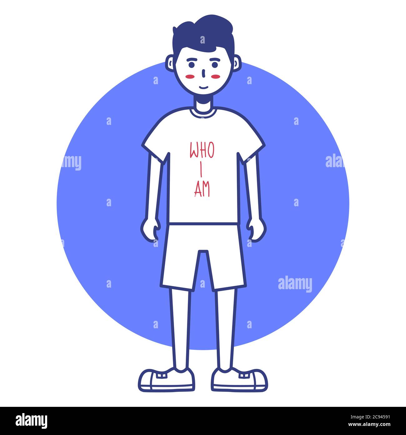 casual male character illustration. premium vector Stock Vector Image ...