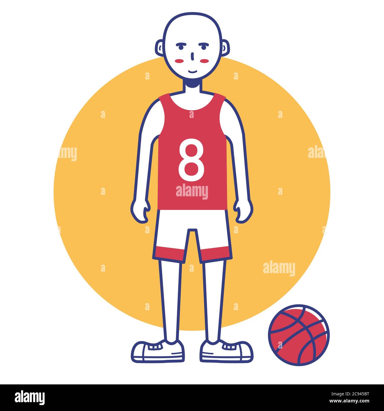 basketball player character. character icon. premium vector Stock ...