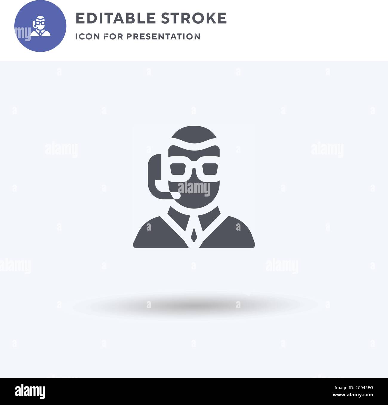 Security Guard icon vector, filled flat sign, solid pictogram isolated ...