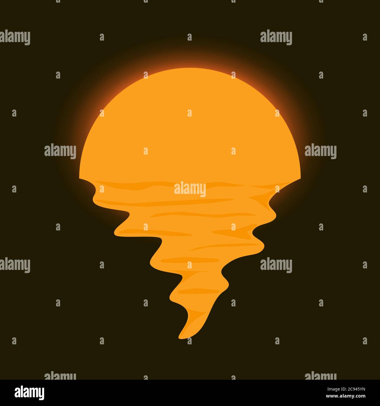 Moonlight and sunlight at midnight Stock Vector Images - Alamy