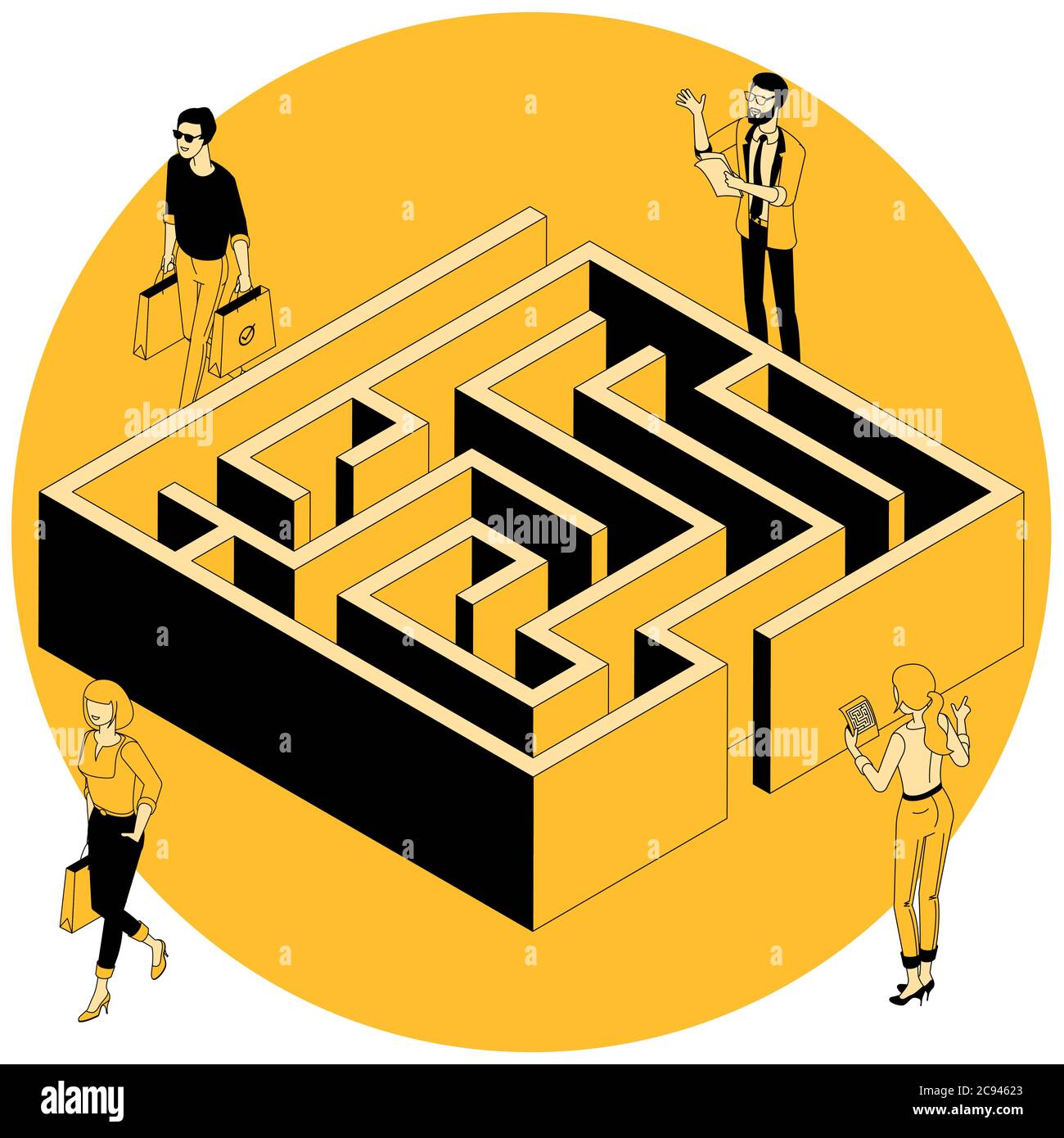 business vector maze concept Stock Vector Image & Art - Alamy
