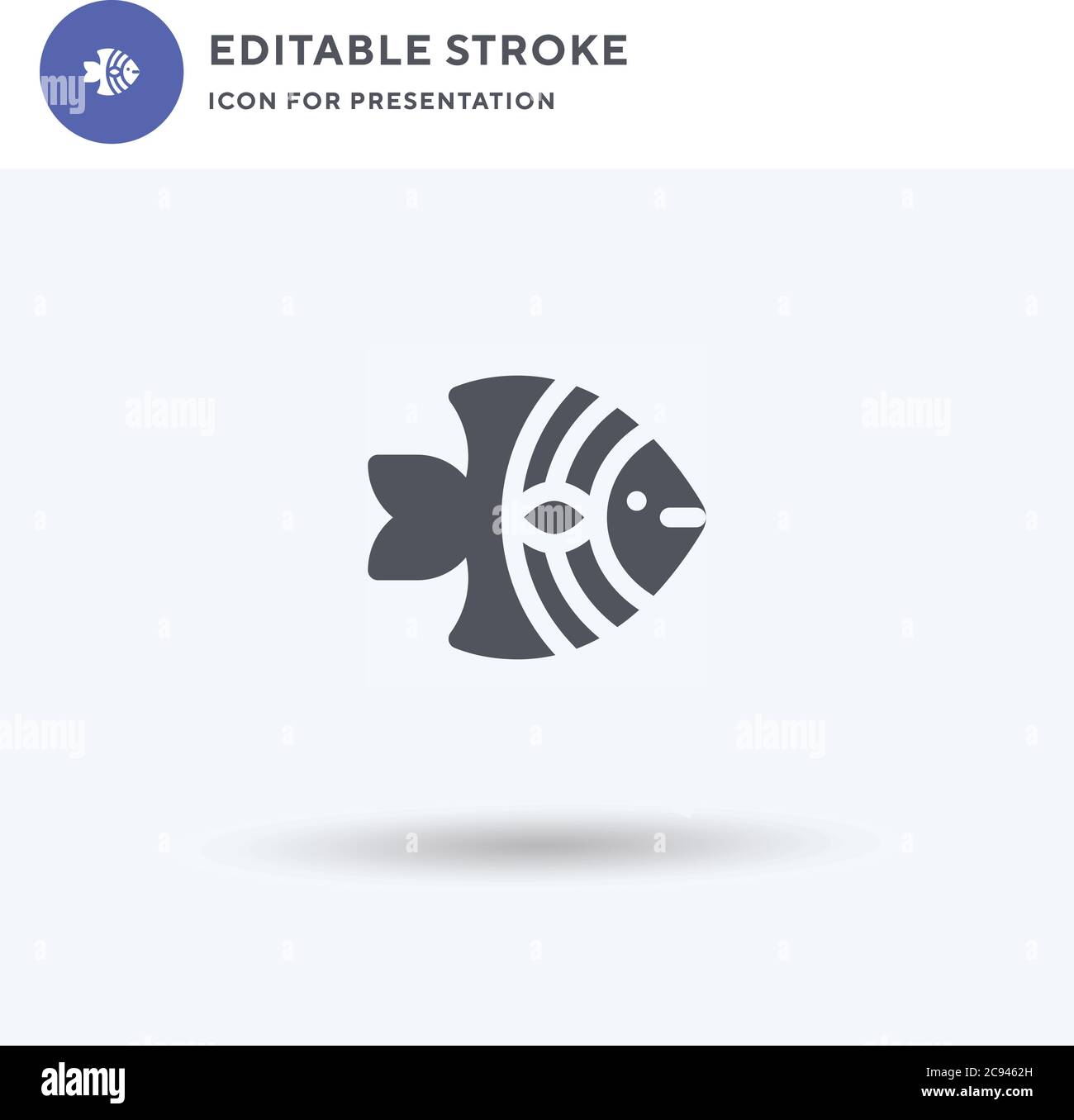 Angelfish icon vector, filled flat sign, solid pictogram isolated on ...