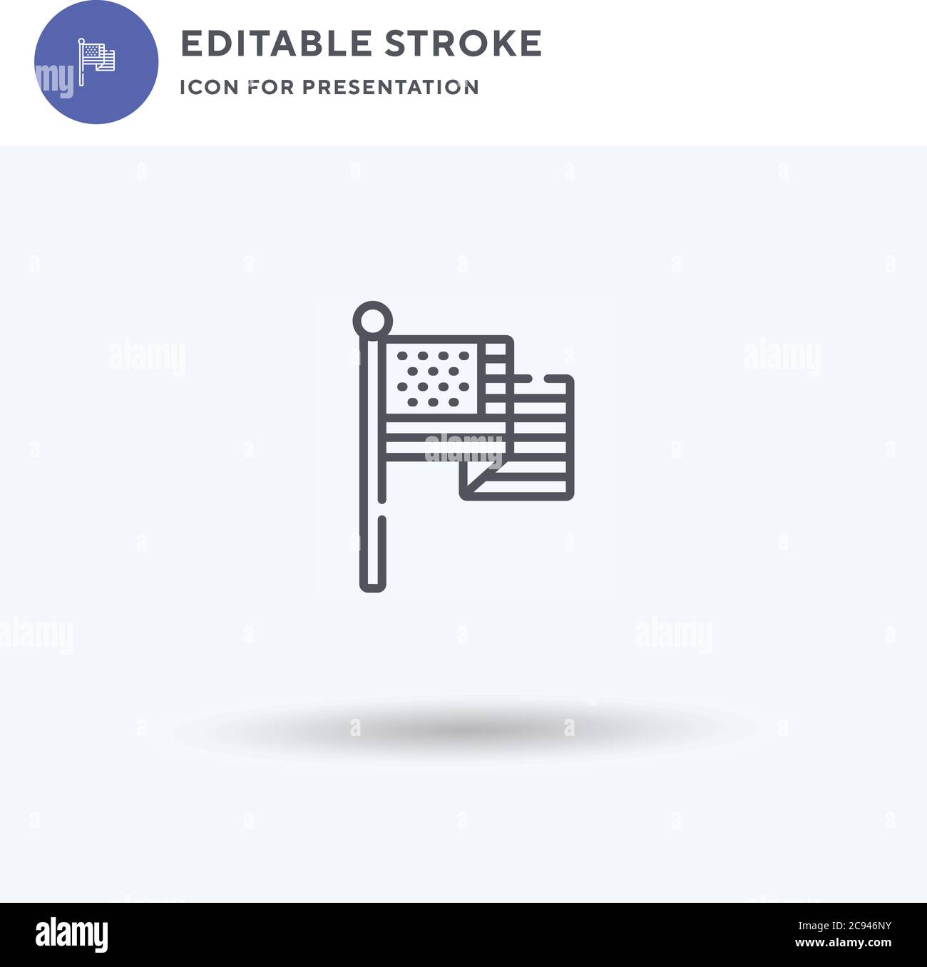 United States Of America icon vector, filled flat sign, solid pictogram ...