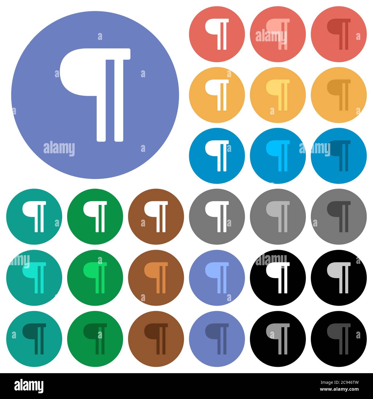 Text paragraph multi colored flat icons on round backgrounds. Included ...