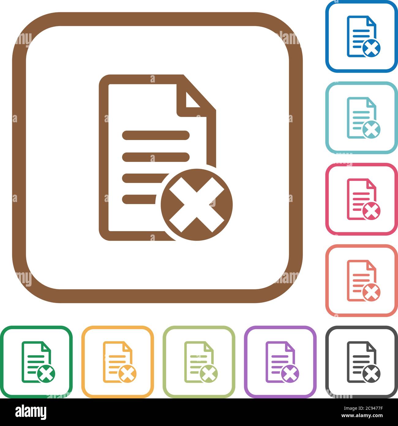 Cancel file flat white Cut Out Stock Images & Pictures - Alamy