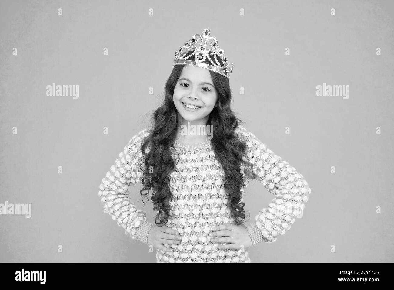 Today I want to be princess. Little princess smile blue background ...